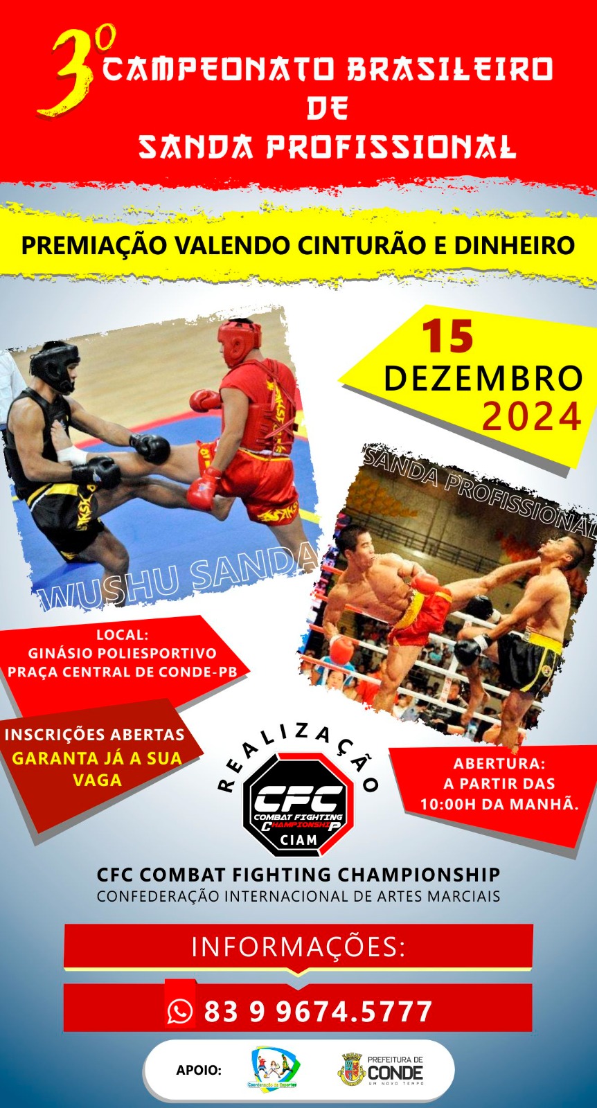 3° Campeonato Brasileiro de Sanda Profissional | CFC Combat Brasil